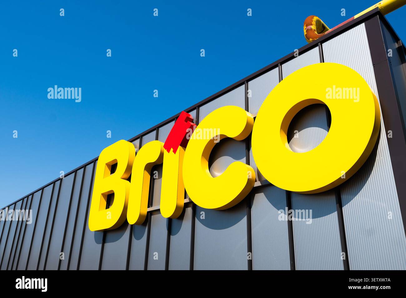 A logo pictured at a Brico hardware store in Brussels, Wednesday 24 ...