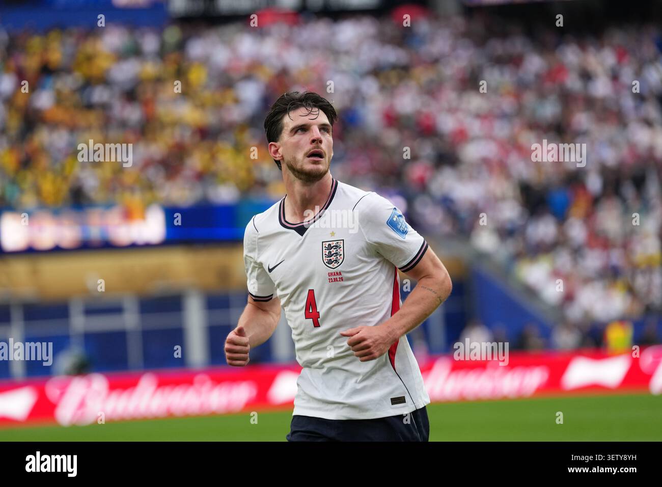 England's Declan Rice (4)runs into position during the World Cup Group ...
