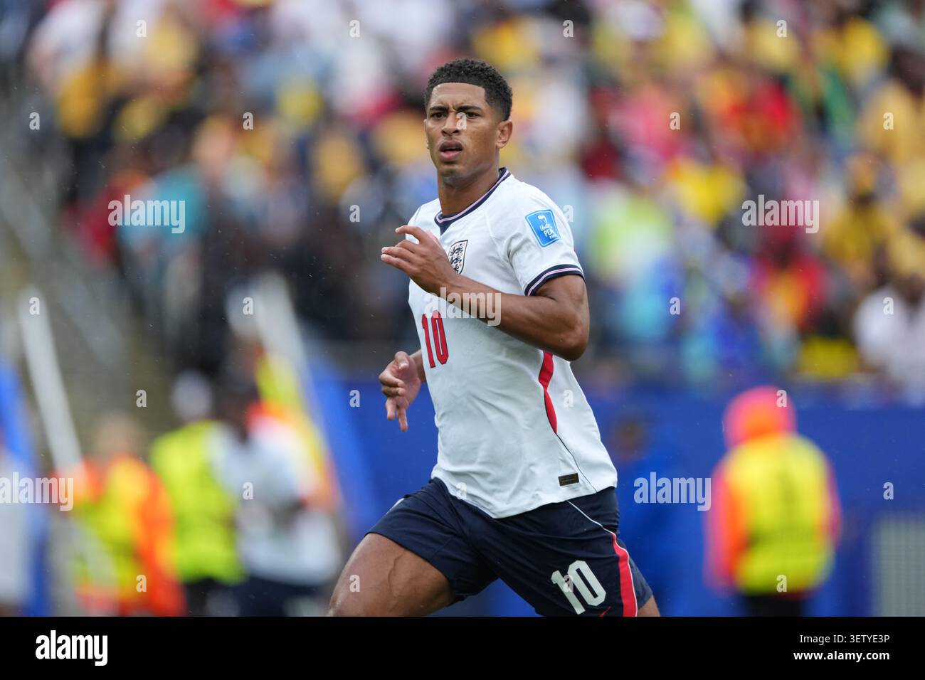 England's Anthony Gordon (18) runs into position during the World Cup ...