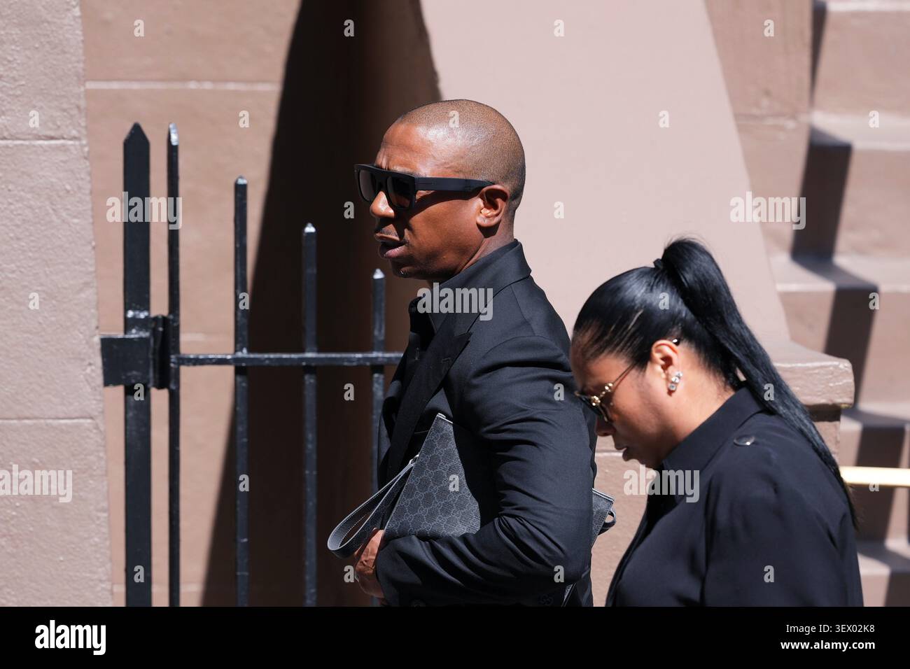 Ja Rule arrives at the funeral services for Clive Davis at Central ...
