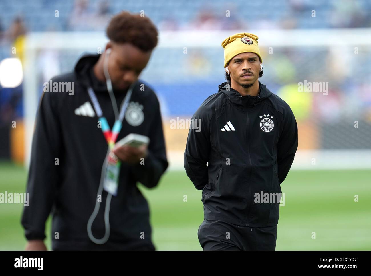 Germany's Leroy Sane (right) ahead of the FIFA World Cup round of 32 ...