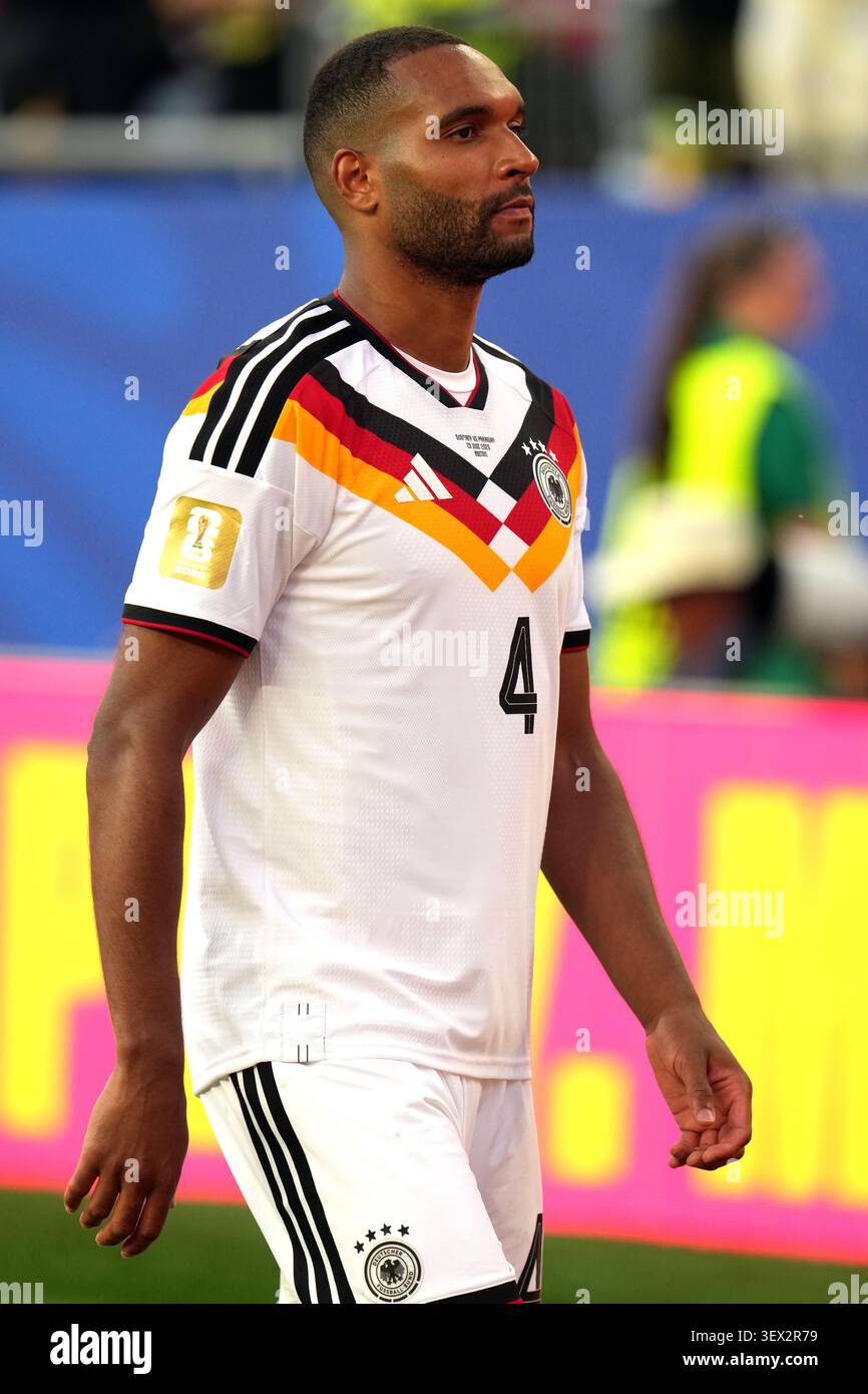 Germany's Jonathan Tah appears dejected after defeat in the penalty ...