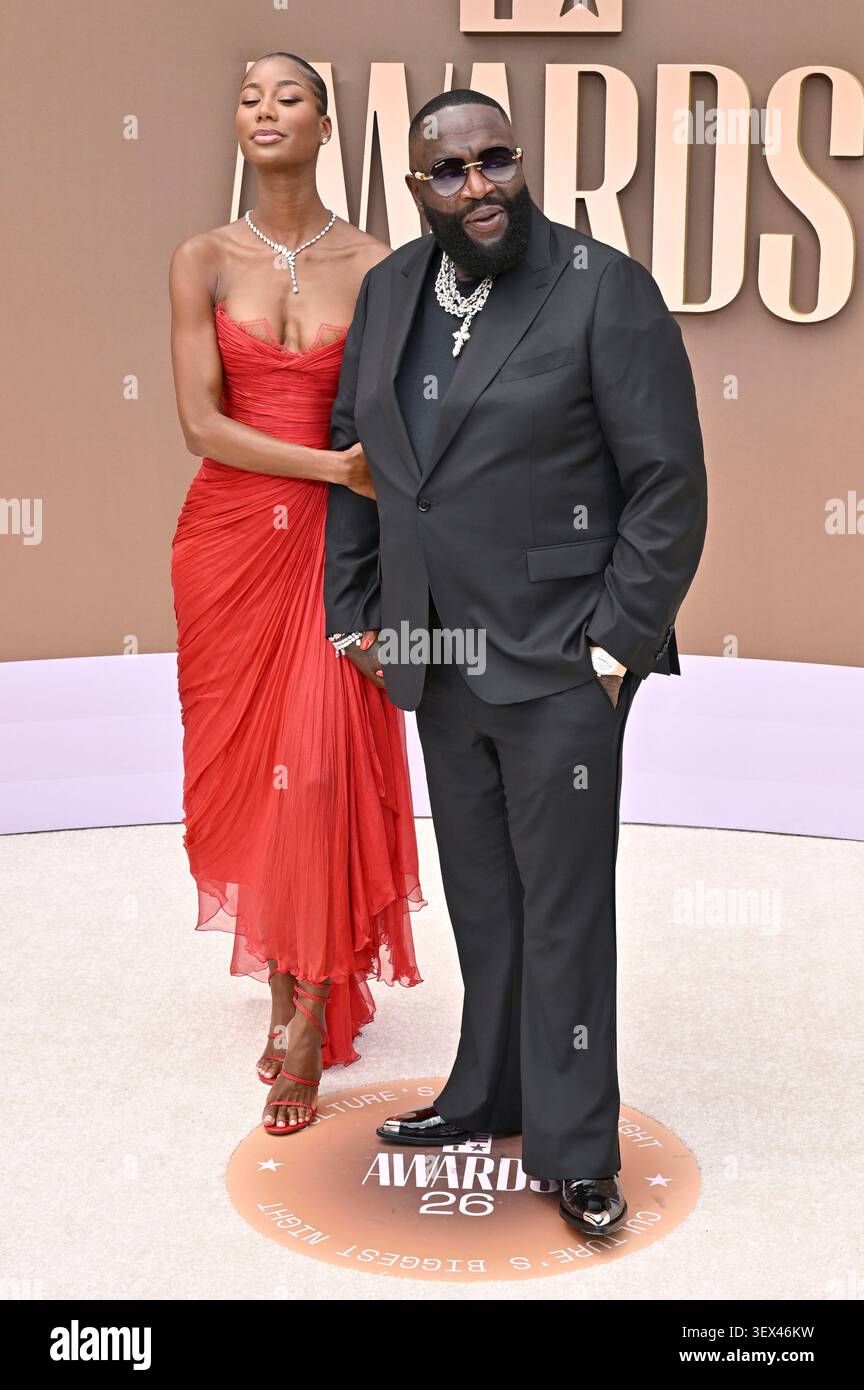 Jazzma Kendrick and Rick Ross at the 26th BET Awards 2026 ceremony at ...