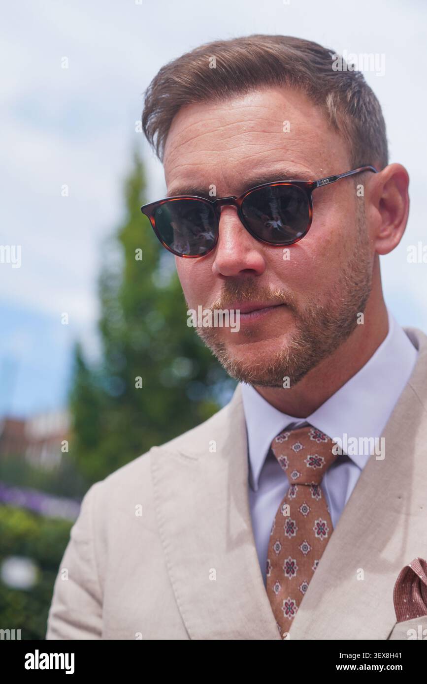 Golfer STUART BROAD at the All England Lawn Tennis and Croquet Club ...