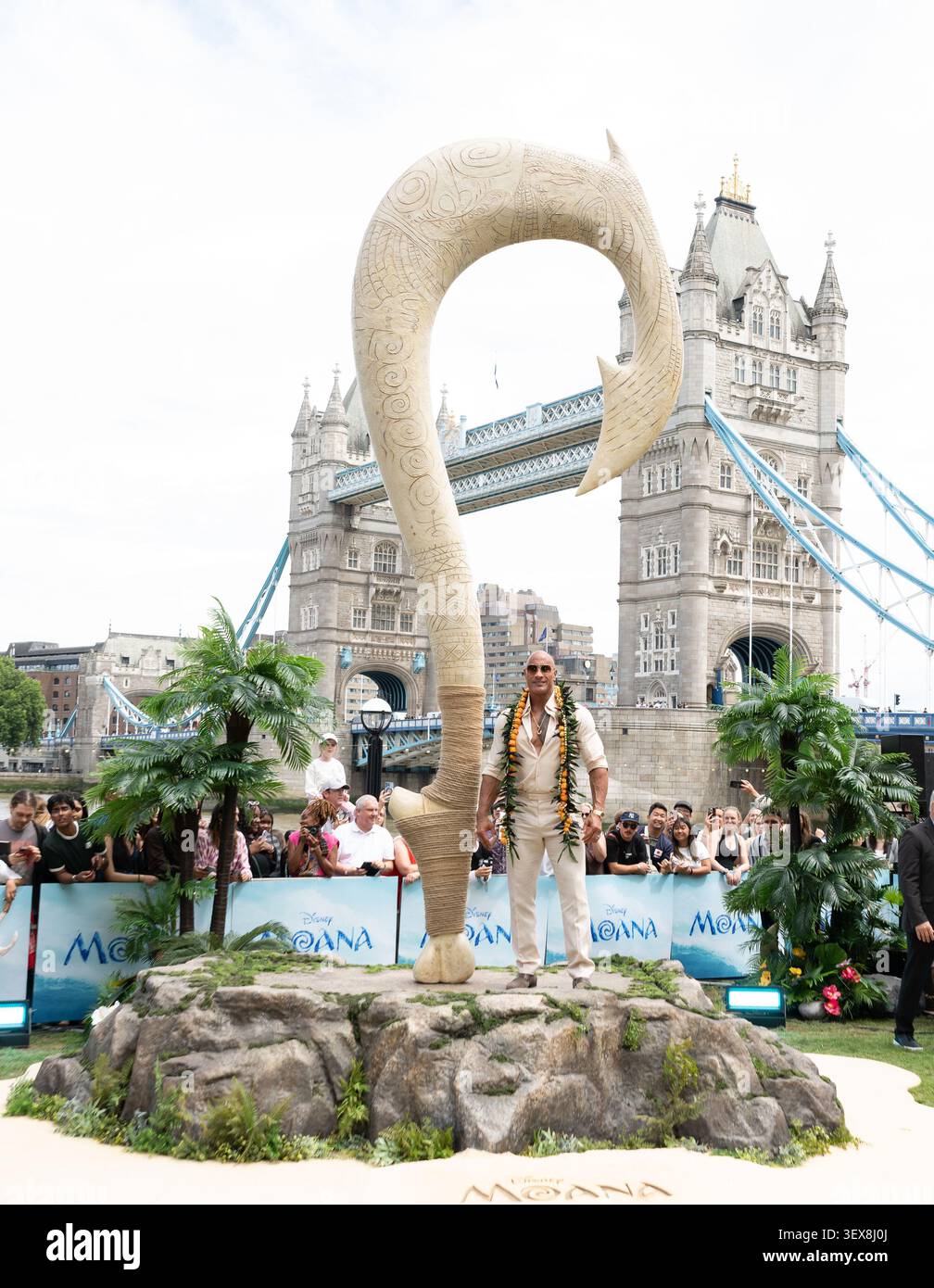 Dwayne Johnson attends the "Moana Experience" Launch in Potters Fields ...