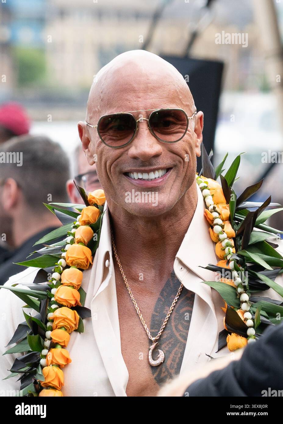 Dwayne Johnson attends the "Moana Experience" Launch in Potters Fields ...