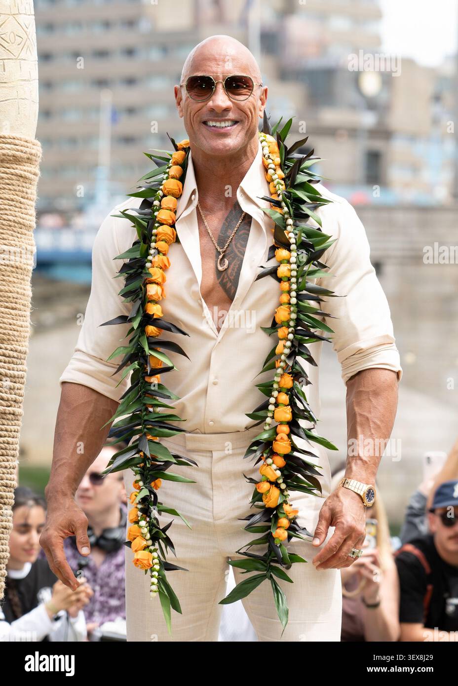 Dwayne Johnson attends the "Moana Experience" Launch in Potters Fields ...