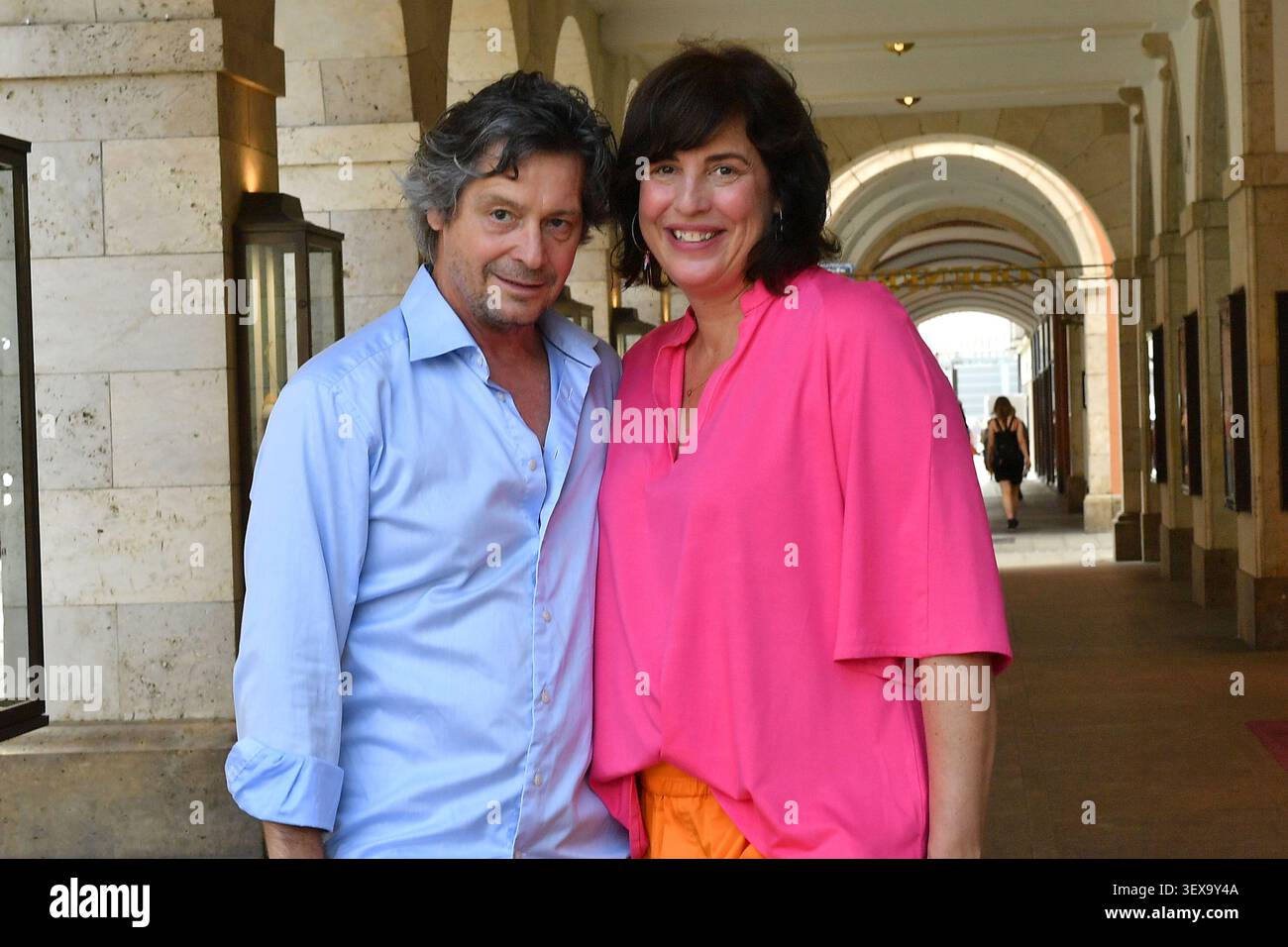 Fritz Karl and Elena Uhlig attend the ZDF reception on June 30, 2026 ...