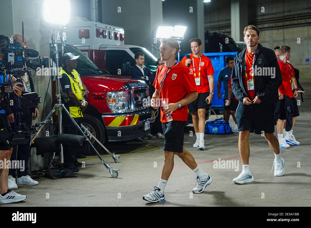 Arlington, Texas , USA 20260630. Norway's Erling Braut Haaland arrives ...