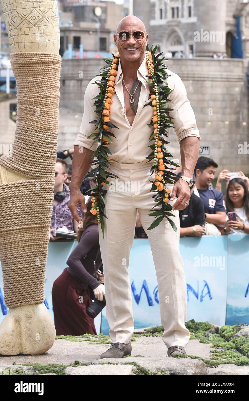 Dwayne Johnson at the photocall for the opening of the 'Moana ...