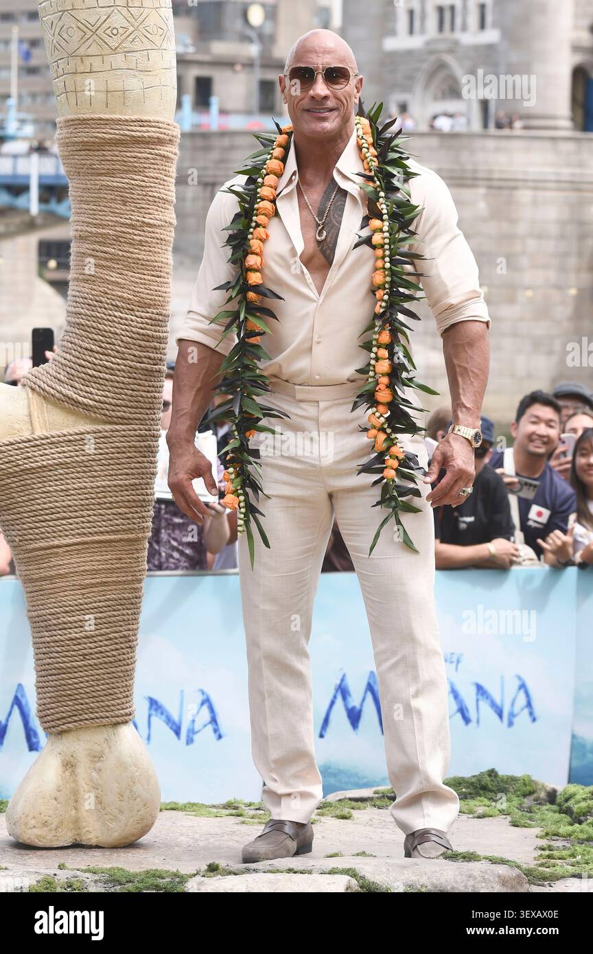 Dwayne Johnson at the photocall for the opening of the 'Moana ...