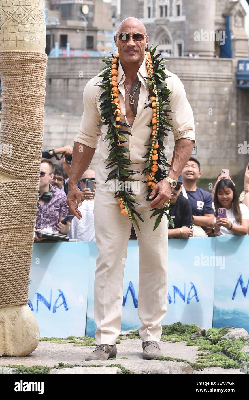 Dwayne Johnson at the photocall for the opening of the 'Moana ...