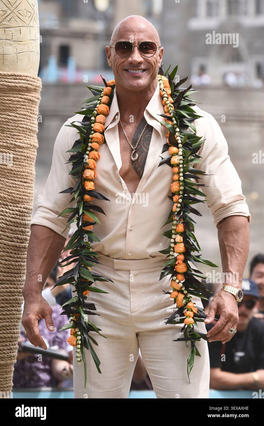 Dwayne Johnson at the photocall for the opening of the 'Moana ...
