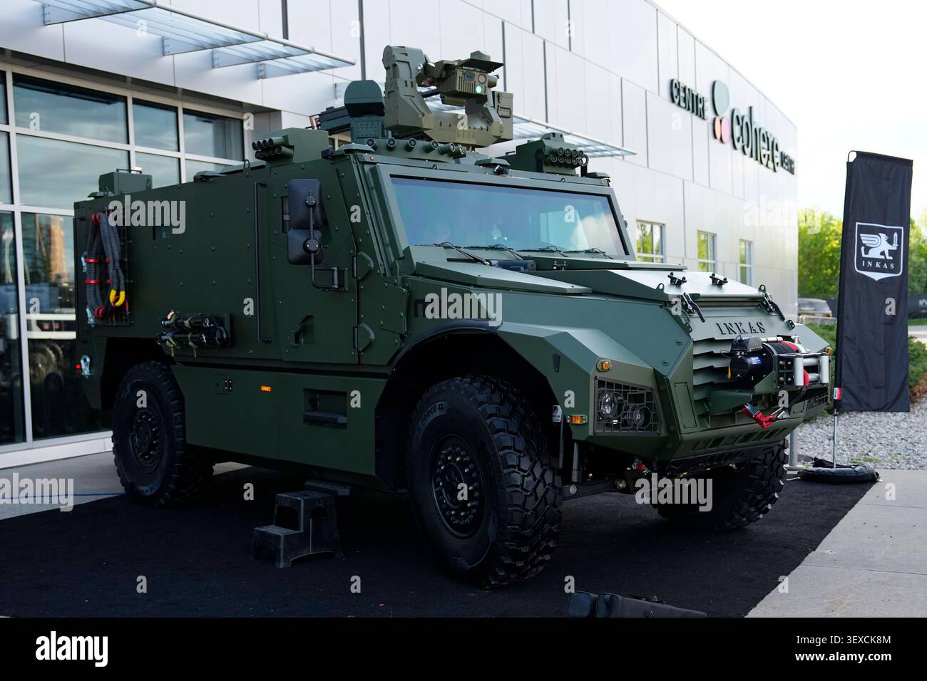 An INKAS armoured vehicle is seen at the Canadian Association of ...
