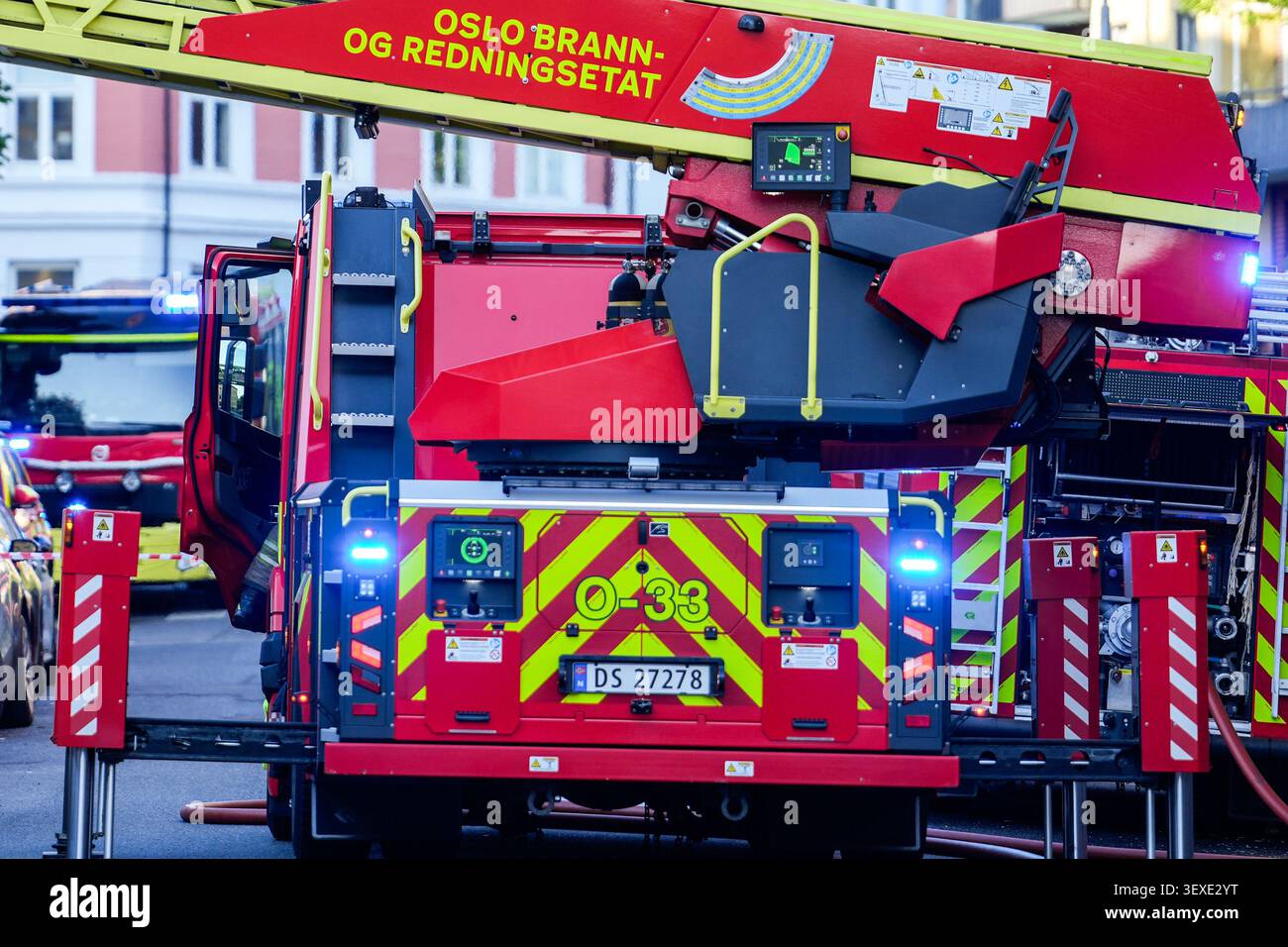 Oslo 20260630. A block of flats is on fire in Bjølsen. Photo: Javad ...