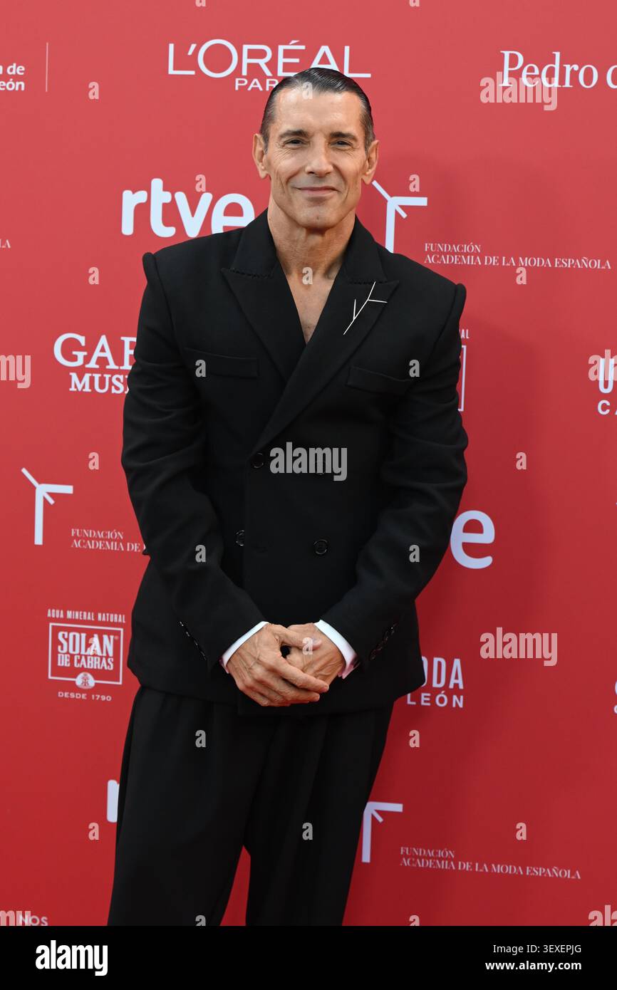 Jesús Vázquez poses at the third edition of the Spanish Fashion Academy ...