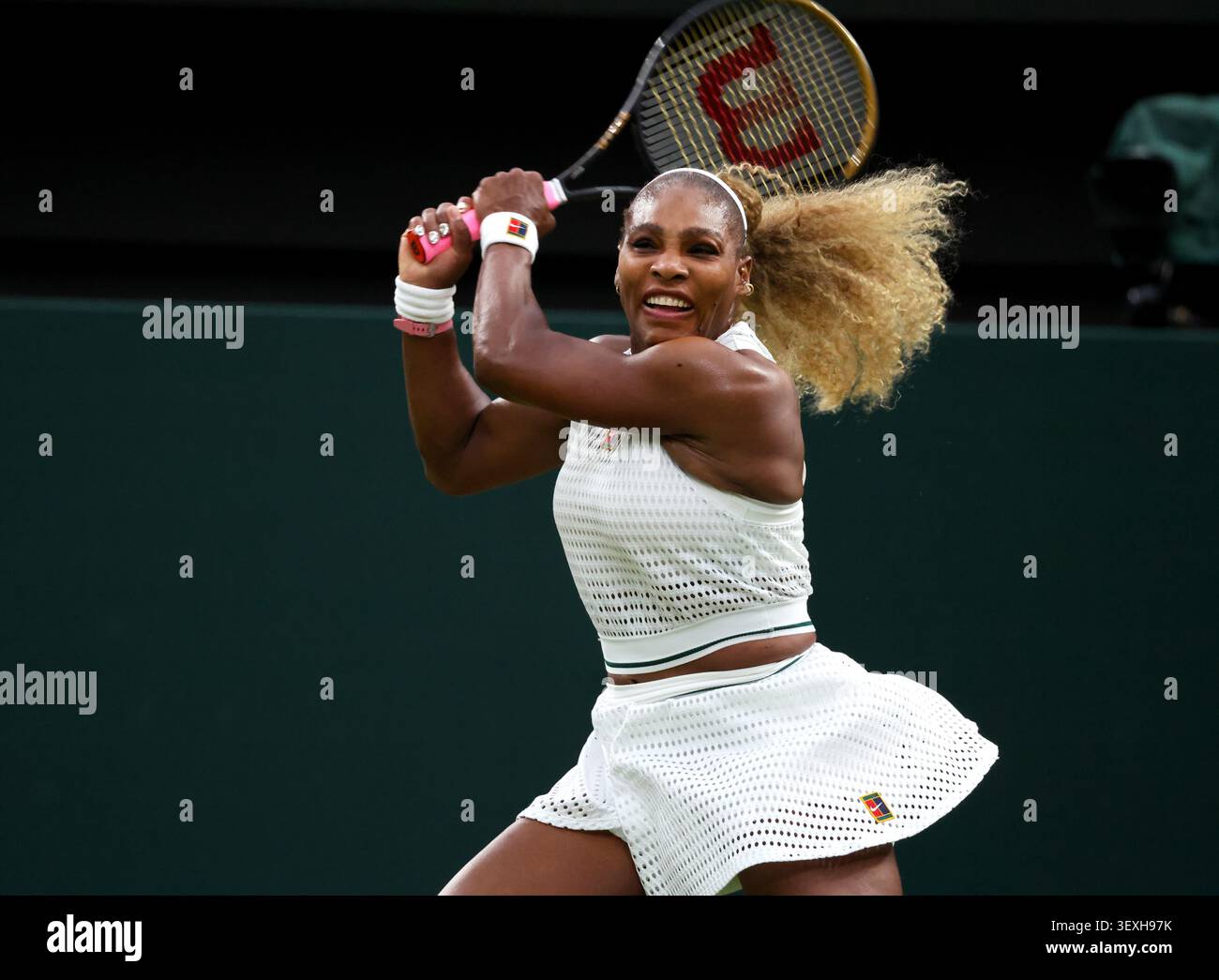 30 June, 2026 - Wimbledon, London, UK - Serena Williams strikes a ...