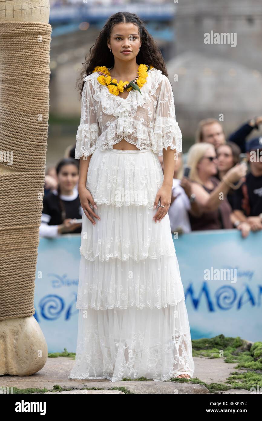 Catherine Laga'aia attends the Moana Experience Media Launch, at ...