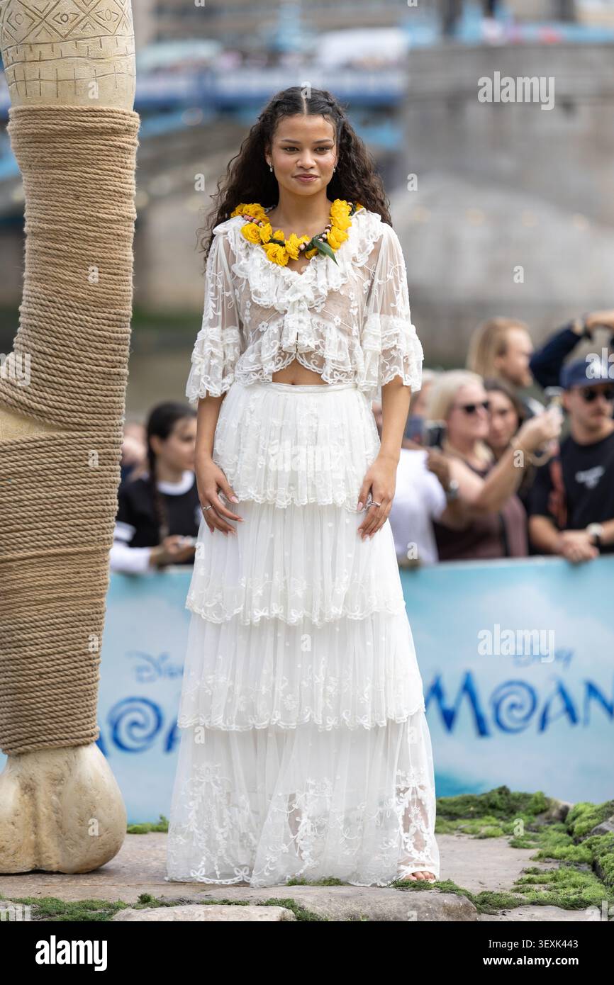 Catherine Laga'aia attends the Moana Experience Media Launch, at ...