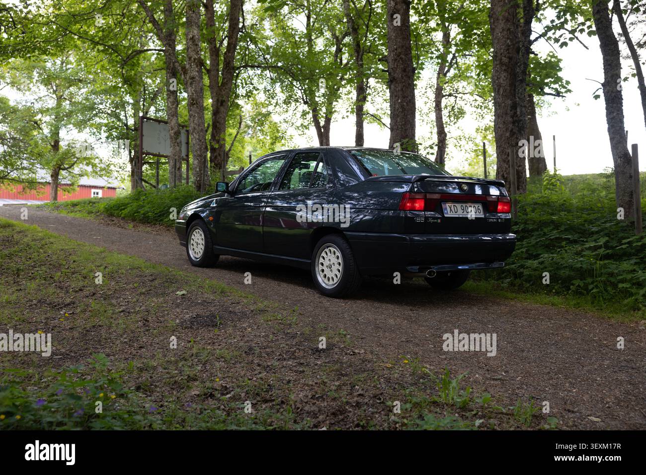Steinkjer, Norway - June 15th 2024 - Black Alfa Romeo 155 parked on ...
