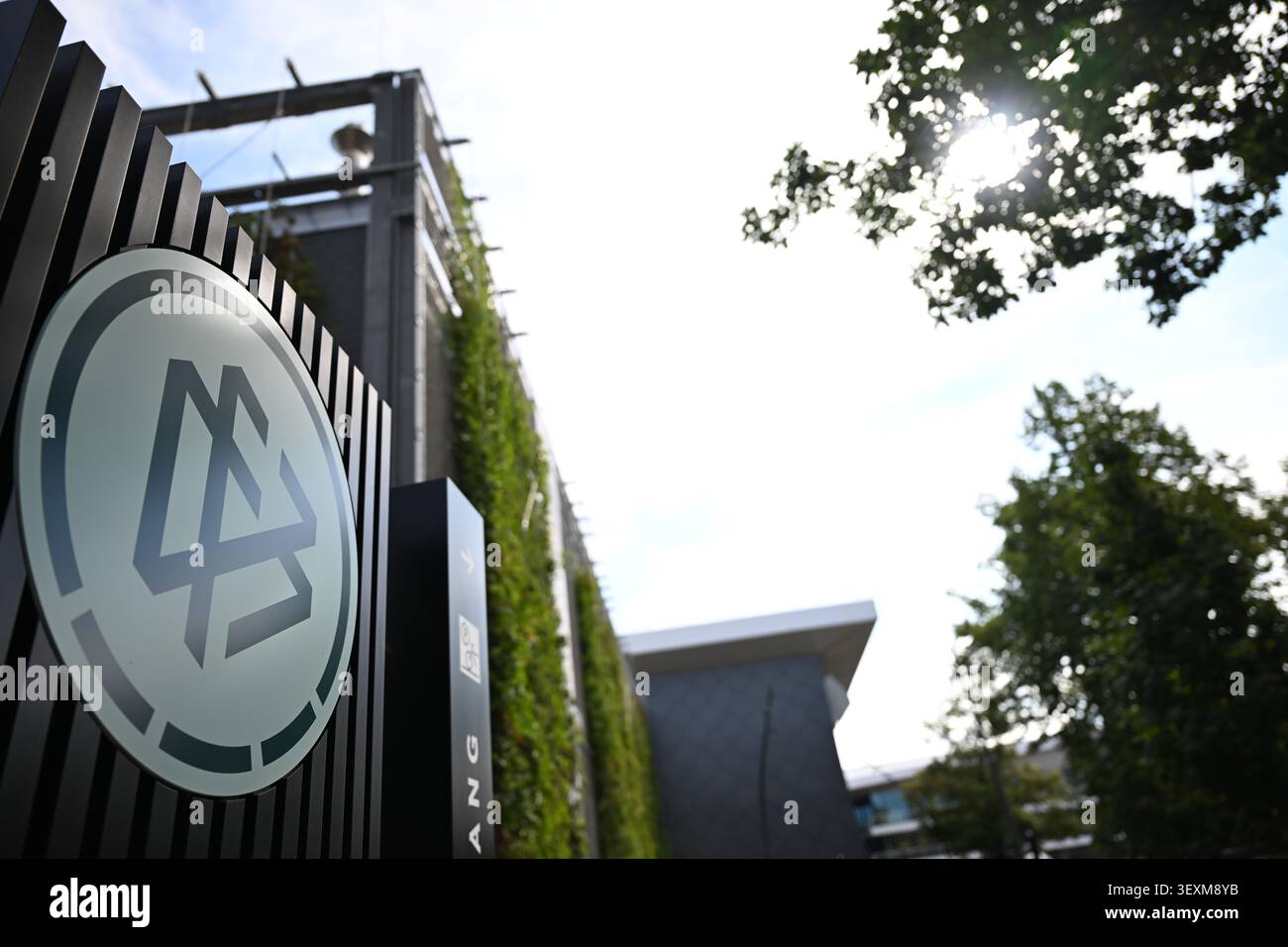 01 July 2026, Hesse, Frankfurt/Main: The DFB logo. Photo: Florian ...