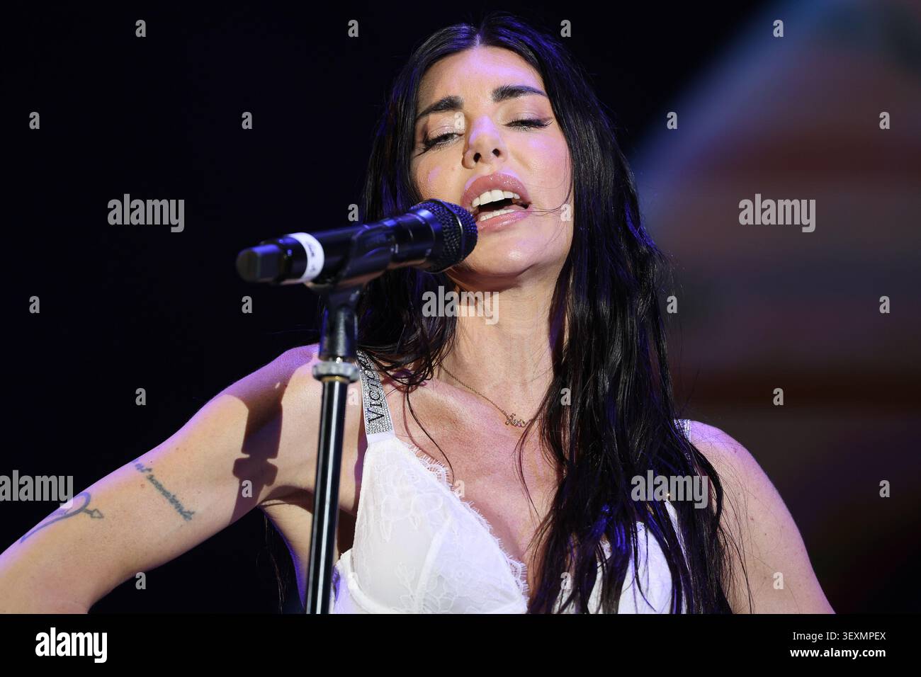IPA86273398 - Italian singer BIANCA ATZEI during her concert in Turin ...