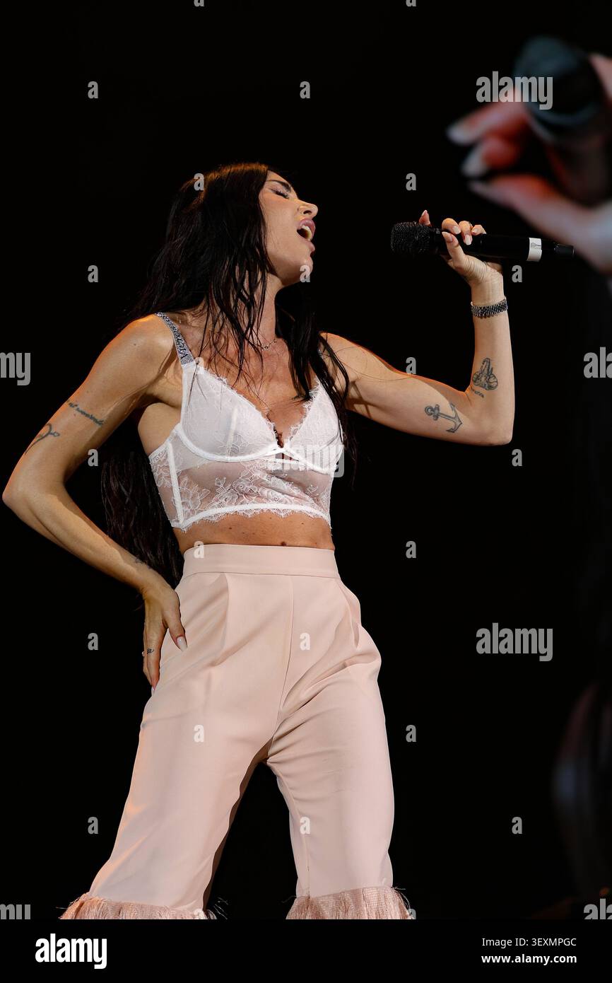 IPA86273520 - Italian singer BIANCA ATZEI during her concert in Turin ...