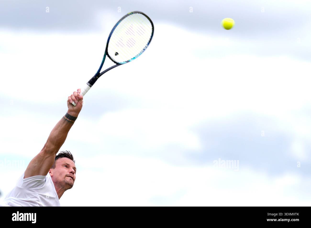 Marton Fucsovics of Hungary during his Gentlemen's Singles match ...
