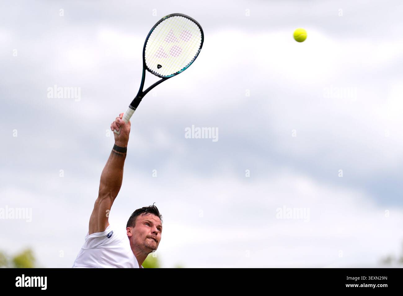 Marton Fucsovics of Hungary during his Gentlemen's Singles match ...