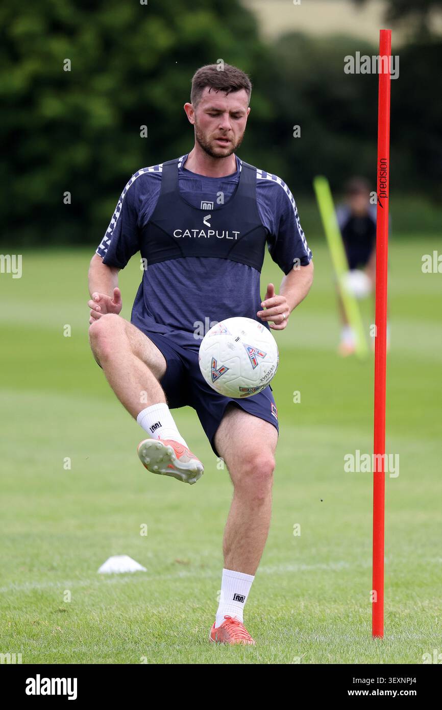 Nathan Sheron of Hartlepool United is seen during Pre Season Training ...