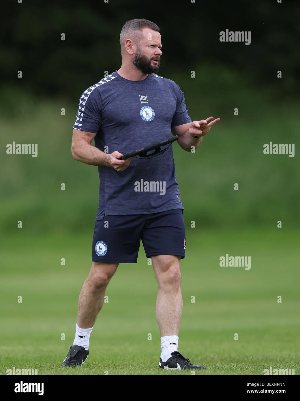 Hartlepool United's Head of Sports Science, Danny Nye is seen during ...