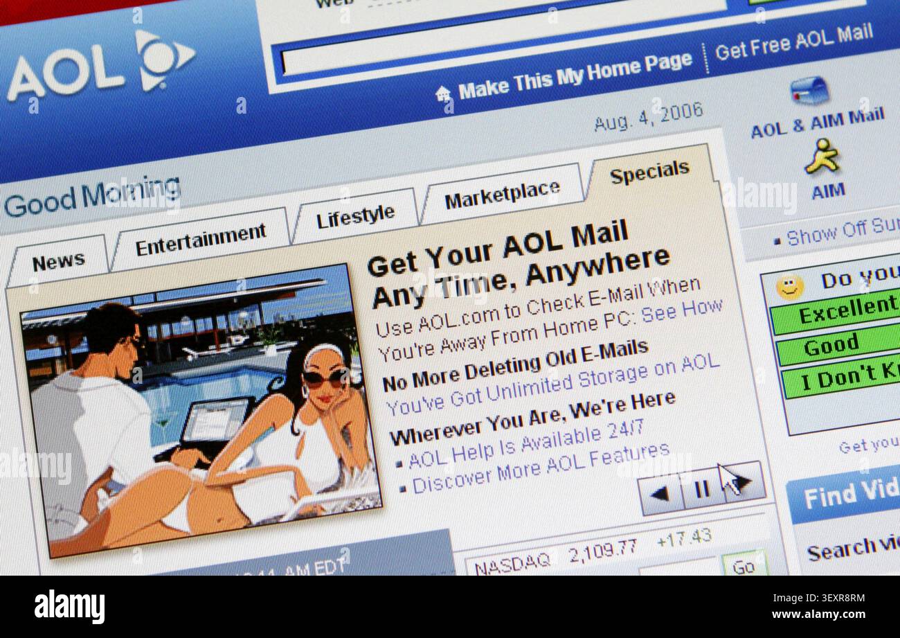 FILE - AOL's home page is shown on a computer screen, Aug. 4, 2006, in ...