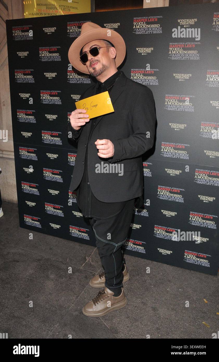 Boy George (George O'Dowd) at the "To Kill a Mockingbird" play press ...