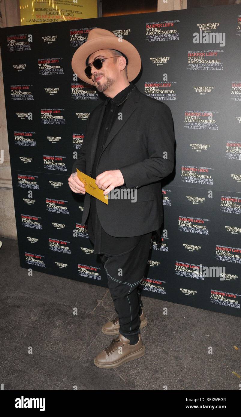 Boy George (George O'Dowd) at the "To Kill a Mockingbird" play press ...