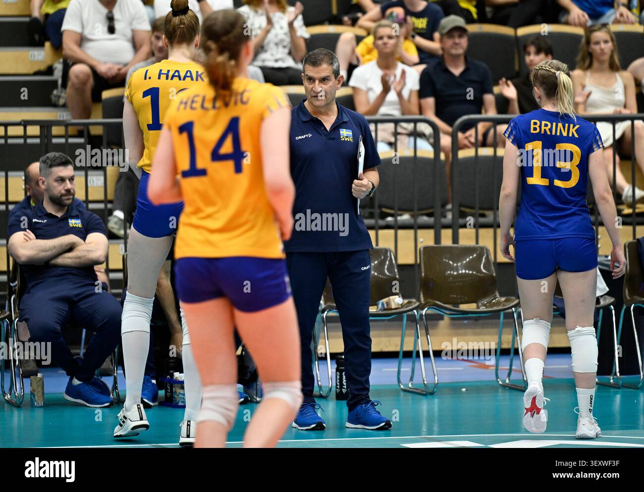 ÖREBRO, SWEDEN 20260701Sweden's coach Lorenzo Micelli during the women ...