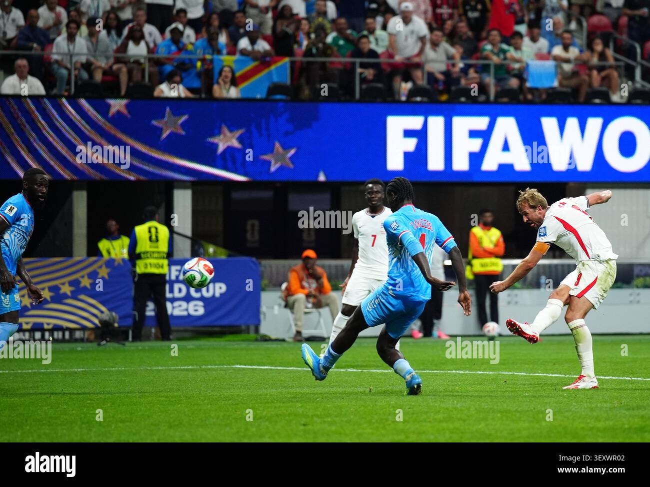 England's Harry Kane scores their side's second goal of the game during ...