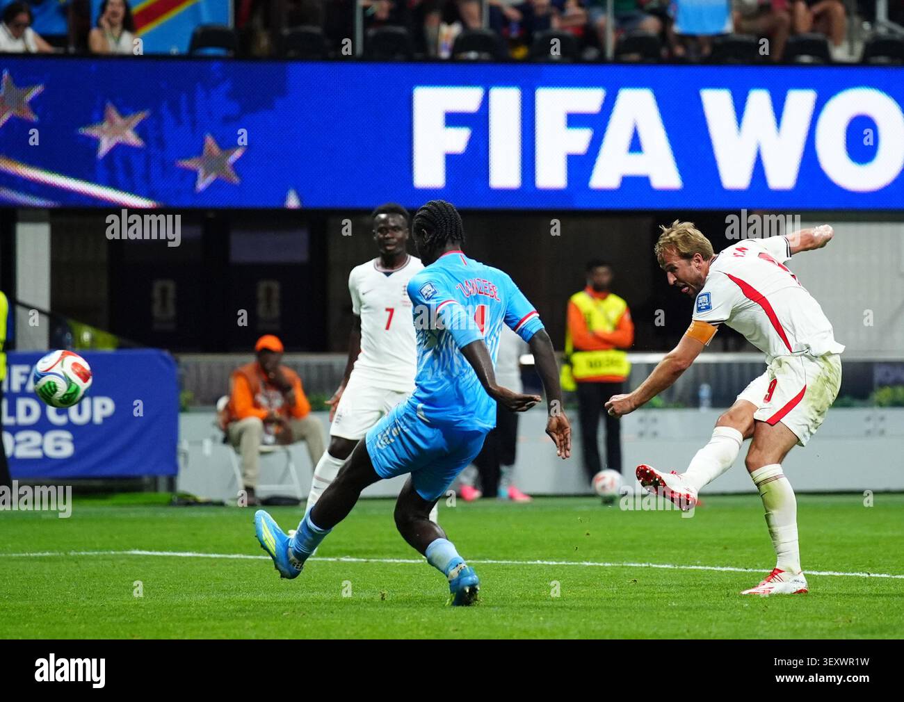 England's Harry Kane scores their side's second goal of the game during ...