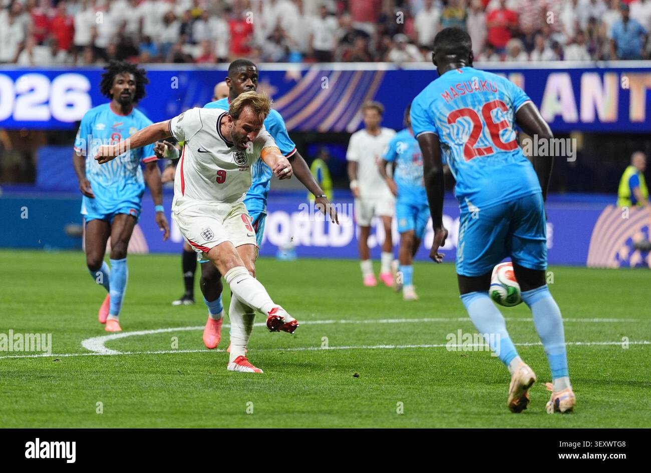 England's Harry Kane scores their side's second goal of the game during ...