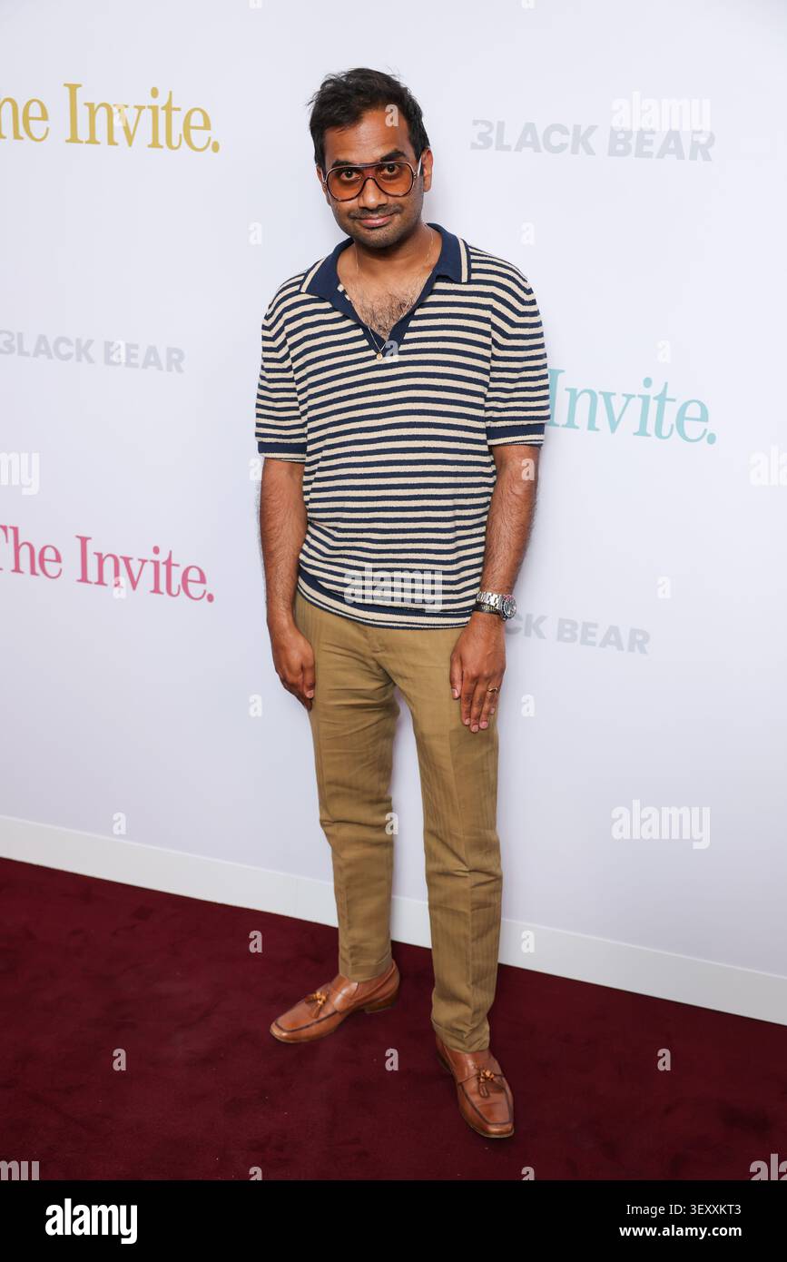 Aziz Ansari poses for photographers upon arrival at the premiere of the ...