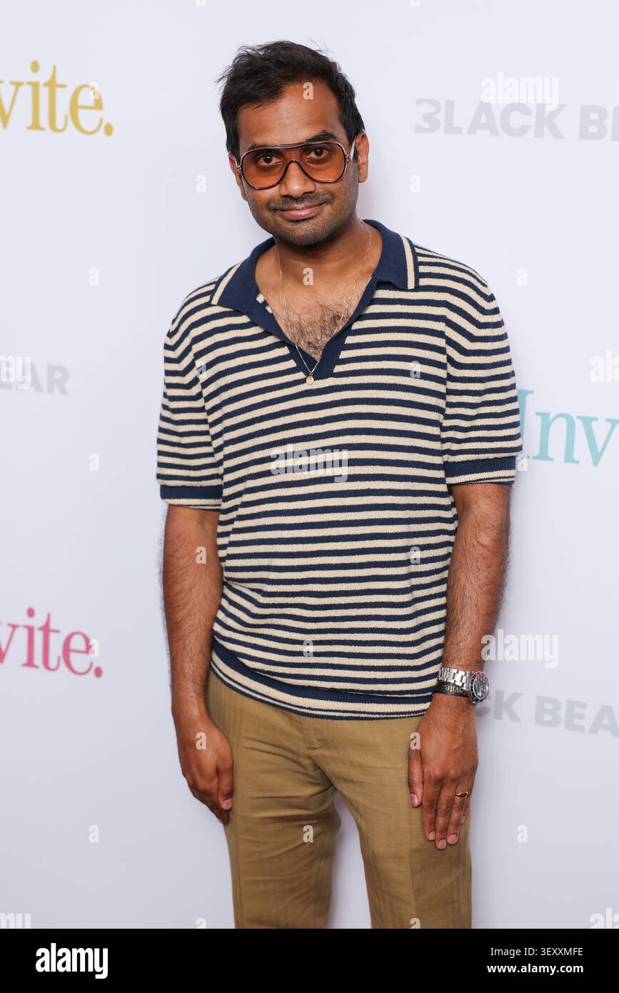 Aziz Ansari poses for photographers upon arrival at the premiere of the ...