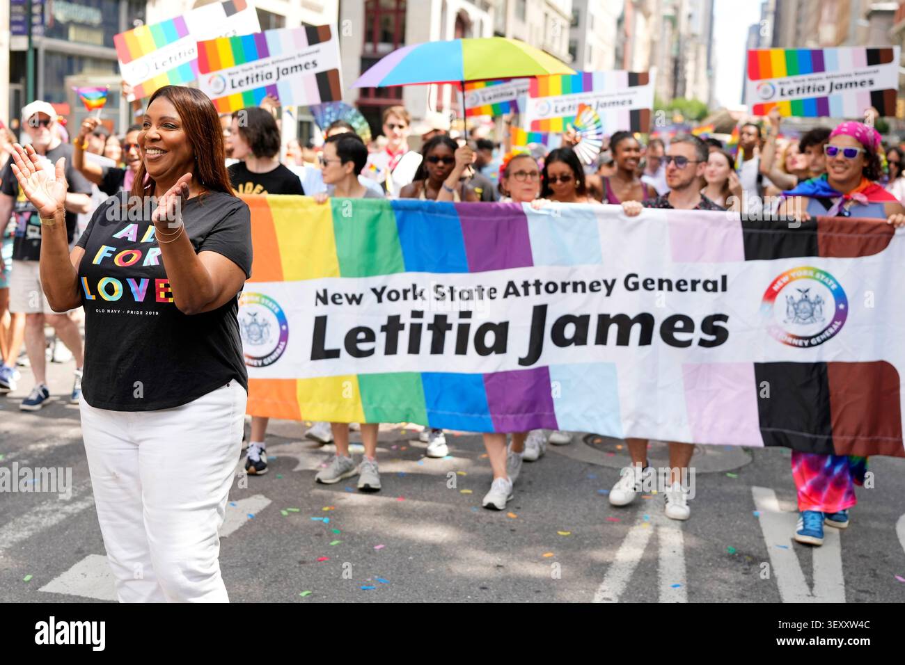 Letitia James walks in the 57th annual NYC Pride March on Sunday, June ...