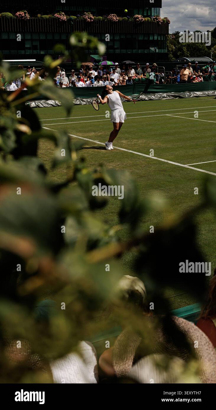 Wimbledon, England. 01 Jul 2026: Daria Kasatkina (AUS) during Wimbledon ...