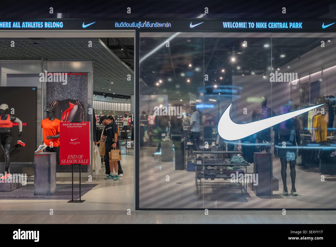 July 1, 2026, Bangkok, Bangkok, Thailand: A Nike shop is seen in its ...