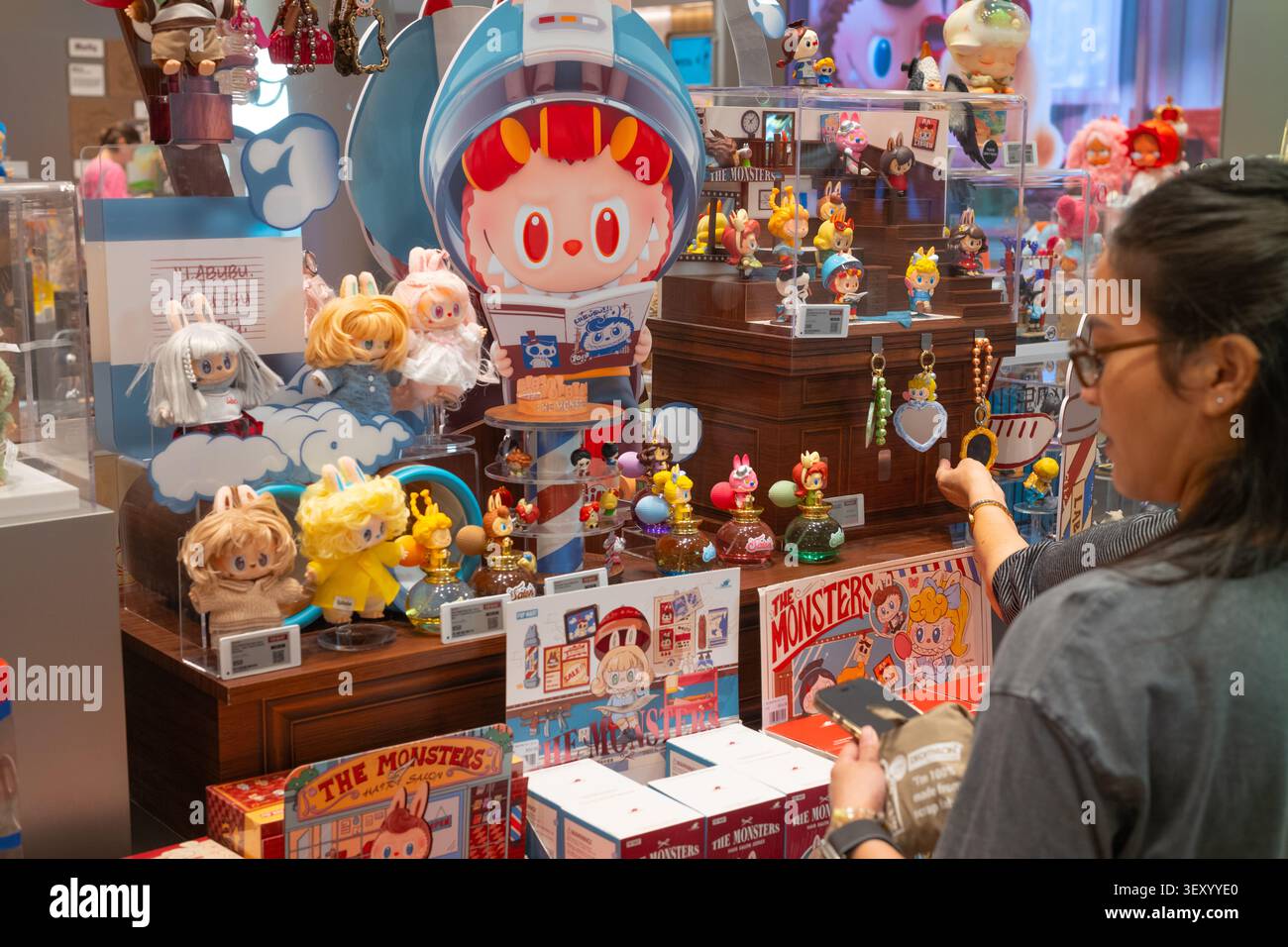 July 1, 2026, Bangkok, Bangkok, Thailand: A Labubu display stand is ...