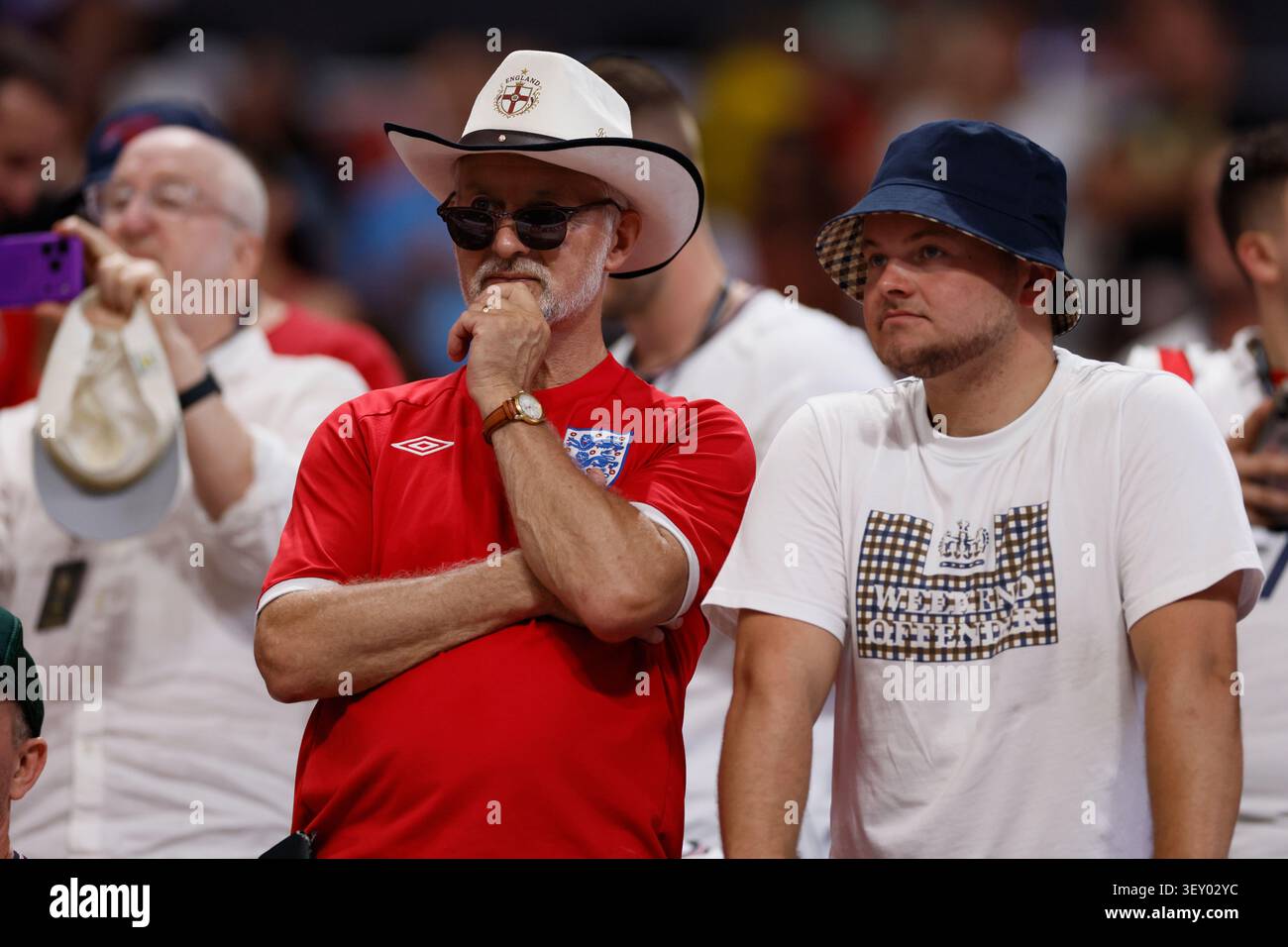 English fan wearing Stetson hat before the FIFA World Cup 2026 Round Of ...