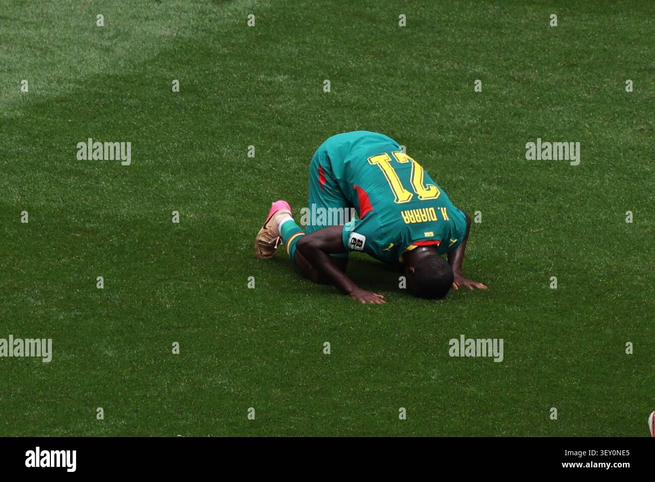 Senegal's Habib Diarra celebrates scoring his side's opening goal ...