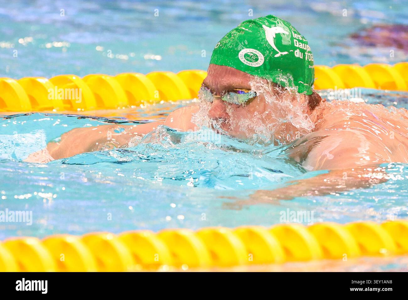 200 m brasse messieurs, Leon MARCHAND de Dauphins Toulouse OEC during ...