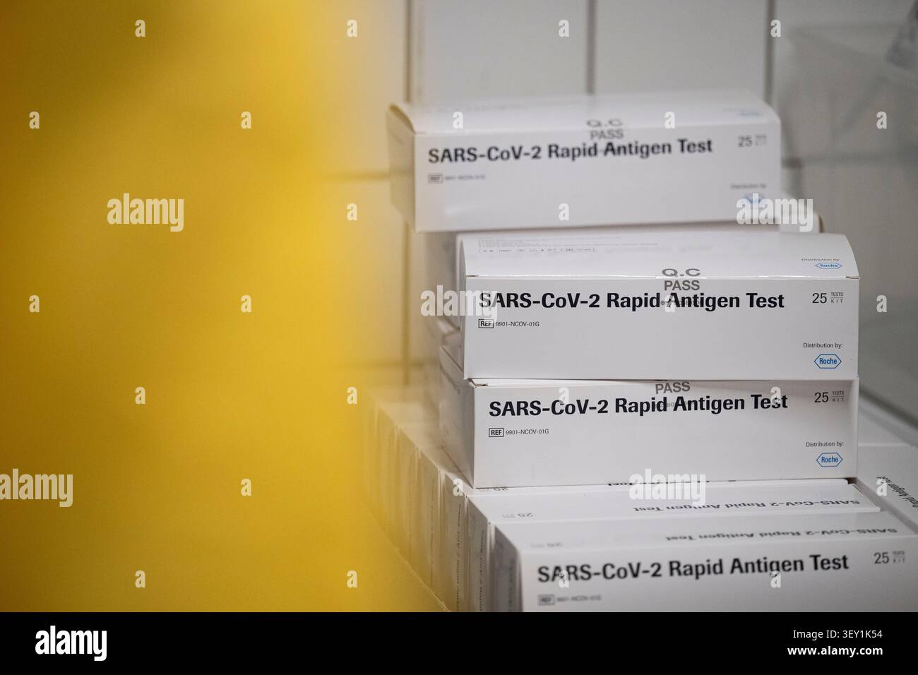 PRODUCTION - 01 July 2026, Hesse, Frankfurt am Main: SARS-CoV-2 tests ...