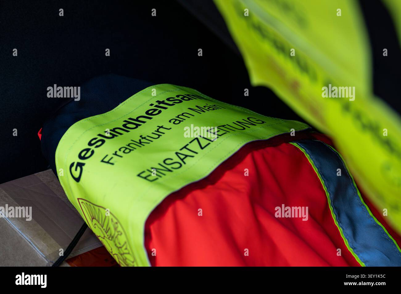 PRODUCTION - 01 July 2026, Hesse, Frankfurt am Main: An emergency ...