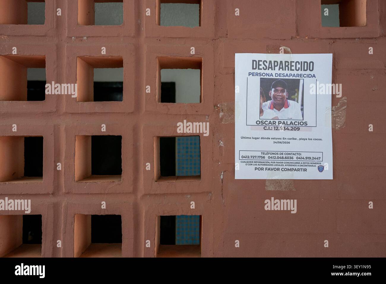 Missing person poster in Caracas, Venezuela, on June 29, 2026, after ...